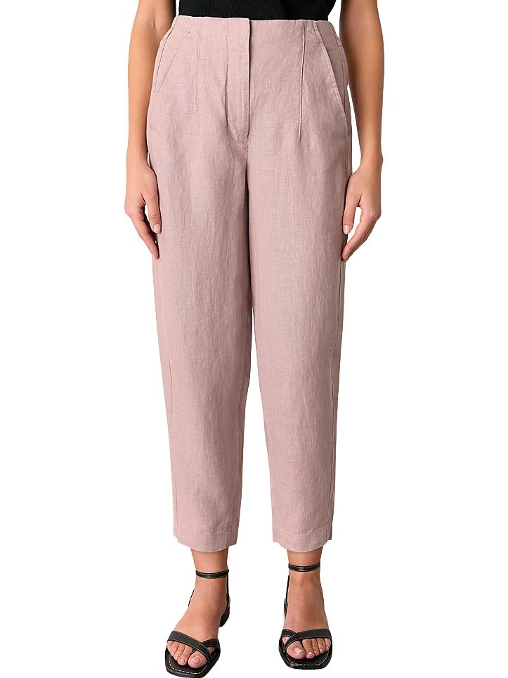 WHISTLES Linen Barrel Leg Pants